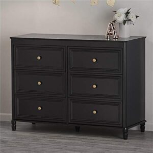 Little Seeds Piper 6 Drawer Dresser, Black