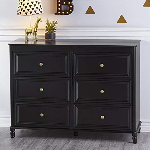 Little Seeds Piper 6 Drawer Dresser, Black