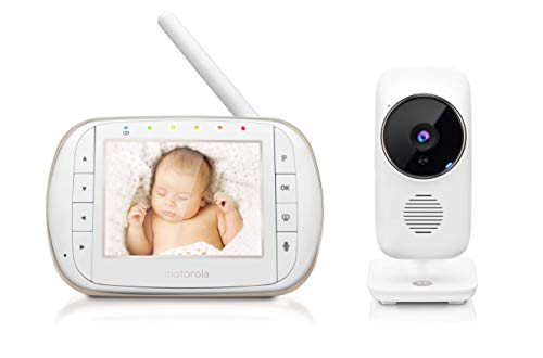 Motorola indoor Baby Smart Video Baby Monitor with Wi-Fi & 3.5" Color LCD Parent Unit, Night Vision, Two-Way Audio, Room Temperature Display & 5 Lullabies, MBP668CONNECT, 720p