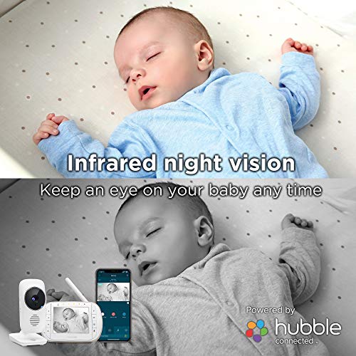 Motorola indoor Baby Smart Video Baby Monitor with Wi-Fi & 3.5" Color LCD Parent Unit, Night Vision, Two-Way Audio, Room Temperature Display & 5 Lullabies, MBP668CONNECT, 720p