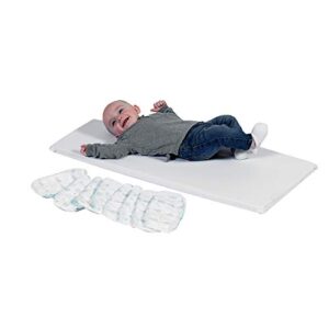 children's factory changing pad, 1 pack, white, cf400-407-1, portable baby changing table pad, cover or topper for preschool or daycare diaper station, 35.5" x 16.75" x 1"