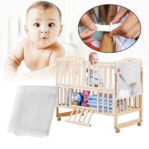 Hanging Storage Bag, 1 Pcs Multifunction Mesh Large Bag Crib Nursery Organizer with Adjustable Straps for Baby Bed to storge Clothing Diapers Toys in Bedroom/Living Room/Kitchen 19.69" x 23.62"