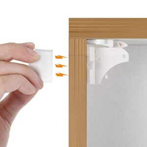 Child Safety Magnetic Cabinet Locks - vmaisi 4 Pack Adhesive Baby Proofing Cabinets & Drawers Latches