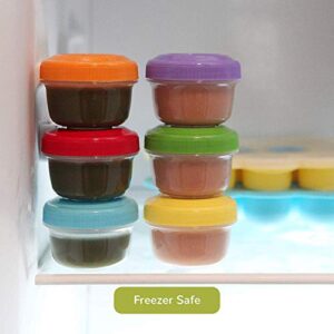 WeeSprout Baby Food Containers - Small 4 oz Containers with Lids, Leakproof & Airtight, Freezer Safe, Dishwasher Safe, Thick Food Grade Plastic, Set of 12 Baby Food Storage Containers + Color Options