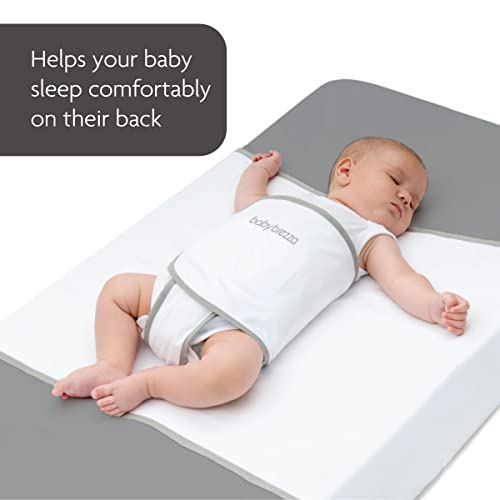 Baby Brezza Safe Sleep Swaddle Blanket for Crib Safety for Newborns and Infants – Safe, Anti-Rollover Blanket, White