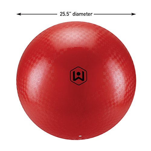 Wicked Big Sports Little Kids Kickball-Supersized Kickball Outdoor Sport Tailgate Backyard Beach Game Fun for All, Original Version, red