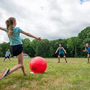 Wicked Big Sports Little Kids Kickball-Supersized Kickball Outdoor Sport Tailgate Backyard Beach Game Fun for All, Original Version, red