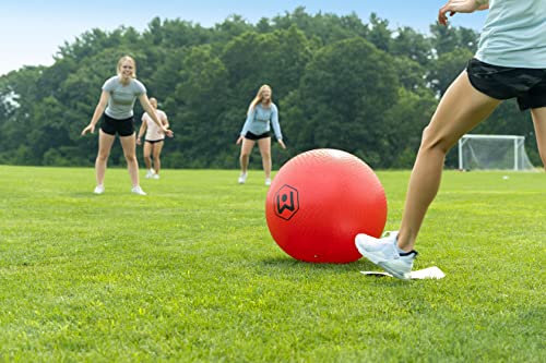 Wicked Big Sports Little Kids Kickball-Supersized Kickball Outdoor Sport Tailgate Backyard Beach Game Fun for All, Original Version, red