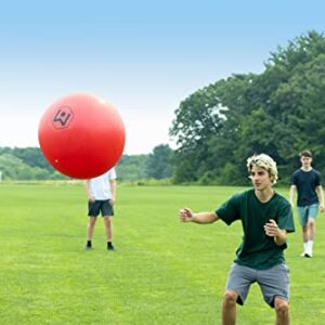 Wicked Big Sports Little Kids Kickball-Supersized Kickball Outdoor Sport Tailgate Backyard Beach Game Fun for All, Original Version, red