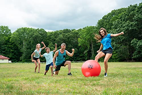 Wicked Big Sports Little Kids Kickball-Supersized Kickball Outdoor Sport Tailgate Backyard Beach Game Fun for All, Original Version, red