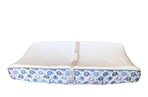 Vera Elephant 100% Cotton Velour Baby Changing Pad Cover (Petal Grey)