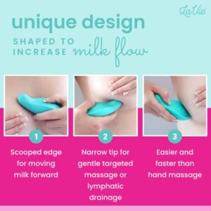 LaVie The Original Lactation Massager for Breastfeeding, Nursing, Pumping, Better Milk Flow, Reduced Discomfort (Teal)