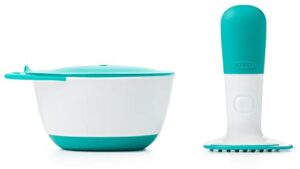 oxo tot food masher, teal