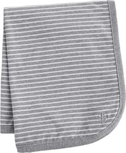 coolibar upf 50+ baby batibou sun blanket - sun protective (one size- grey/white stripe)