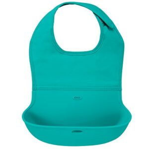 OXO Tot Roll- Up Bib 2-Pack Gray/Teal