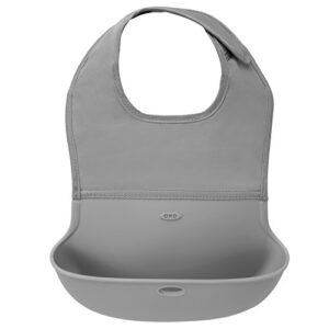 OXO Tot Roll- Up Bib 2-Pack Gray/Teal