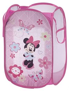 disney minnie mouse pop up hamper, pink/aqua