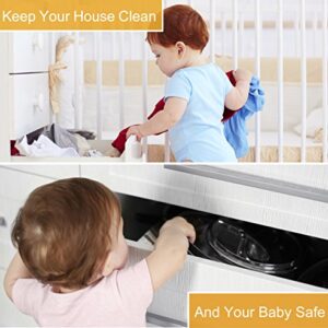 Cabinet Locks Child Safety 12 Pack | Baby Safety Cabinet Locks NO Drilling 3M Adhesive Baby Proof Drawer Lock Child proofing cabinets latches for Kids Latch for Drawers & Door Child Safety Locks