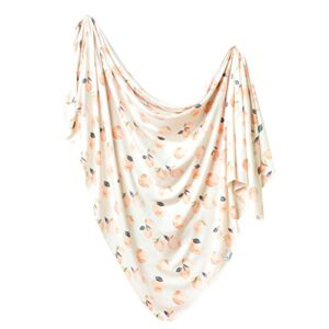 copper pearl large premium knit baby swaddle receiving blanket caroline