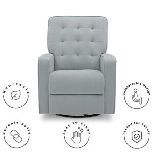 Delta Children Gavin Recliner Glider Swivel Chair Featuring LiveSmart Fabric by Culp - Stain-Resistant, Repels Moisture, Kid & Pet-Friendly Fabric, Mist