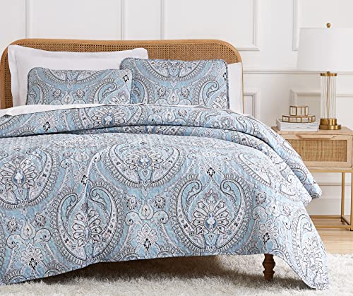 Southshore Fine Living, Inc. Quality Bedding Set, Soft Cozy Lightweight Quilt Set, Coverlet Bedspread, 3 Pc, Pure Melody Aqua, King/California King