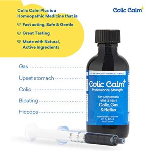 Colic Calm Plus Homeopathic Gripe Water, Colic & Infant Gas Relief Drops, 2 Ounce