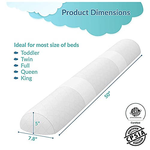 MODVEL Toddler Bed Bumper Rail Guard | Comfortable Hypoallergenic Foam for, Boys, Girls | ASTM, CSPIA Certified, Bed Side Rails for Twin Bed, Queen, King (MV-109)