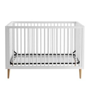 Contours Roscoe 3-in-1 Convertible White Standard Baby Crib, Converts from Baby Crib to Toddler Bed and Daybed, Fits Standard Full-Size Crib Mattress, Easy to Assemble - White