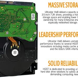 HGST Ultrastar He8 HDD HUH728080ALE604 8TB 7200RPM 128MB Cache SATA 6.0Gb/s 3.5-Inch Enterprise Server Data Center Hard Drive (Renewed)