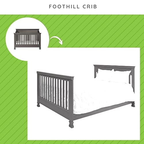 CC KITS Full-Size Conversion Kit Bed Rails for Million Dollar Baby Ashbury, Durham, Etienne, Foothill, Louis & Wembley Cribs (Manor Grey/Slate)