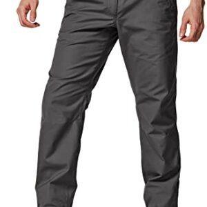 CQR Men's Ripstop Work Pants, Water Repellent Tactical Pants, Outdoor Utility Operator EDC Straight/Cargo Pants, Utility Straight(twp301) - Charcoal, 34W x 30L