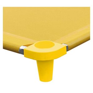 Acrimet Premium Stackable Nap Cot, Portable Toddler Bed, Travel Cot (Stainless Steel Tubes) (Yellow Cot - Yellow Feet) (1 Unit)