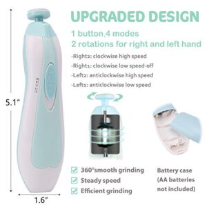 Baby Nail Trimmer Electric Nail File Baby Nail Clippers, Safe Nail Filer Grinder Kit for Newborn Infant Toddler Kids or Adults Toes Fingernails Care Trim Polish, with Led Light and 10 Grinding Heads