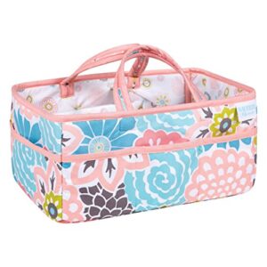 Waverly Blooms by Trend Lab Diaper Caddy, Storage, Bin, Pink, 12x6x8 Inch (Pack of 1)