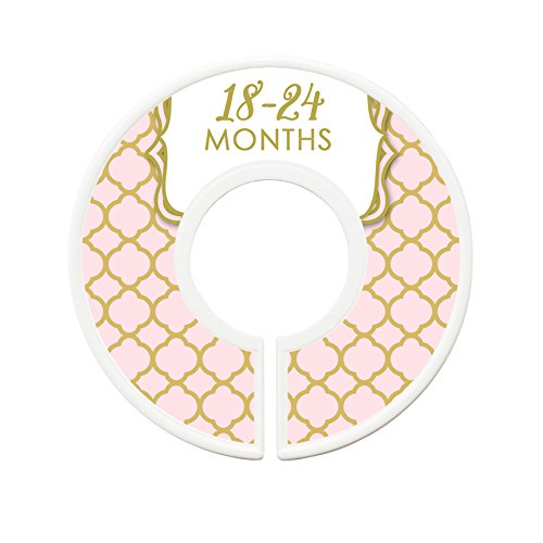 Modish Labels Baby Nursery Closet Dividers, Closet Organizers, Nursery Decor, Baby Girl, Pink, Gold, Confetti, Floral, Flowers