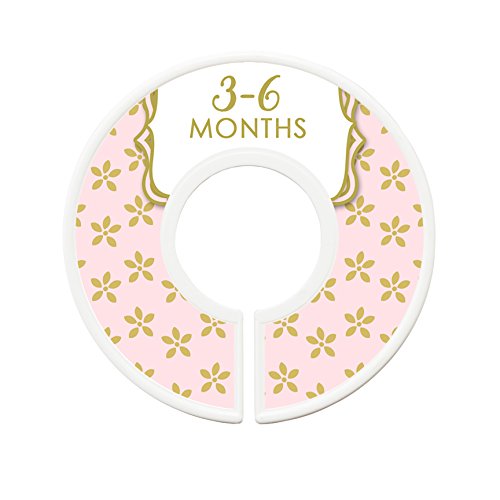 Modish Labels Baby Nursery Closet Dividers, Closet Organizers, Nursery Decor, Baby Girl, Pink, Gold, Confetti, Floral, Flowers