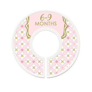 Modish Labels Baby Nursery Closet Dividers, Closet Organizers, Nursery Decor, Baby Girl, Pink, Gold, Confetti, Floral, Flowers