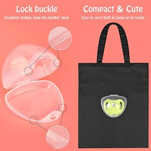 Accmor Pacifier Case, Pacifier Holder Case, Pacifier Container for Travel, BPA Free, Transparent, 2 Pack