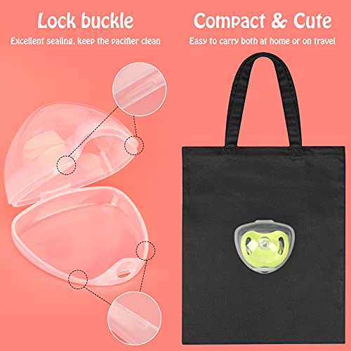 Accmor Pacifier Case, Pacifier Holder Case, Pacifier Container for Travel, BPA Free, Transparent, 2 Pack