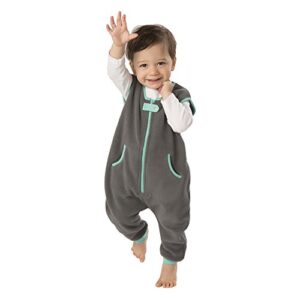 baby deedee fleece sack with feet sleep bag, sleep kicker, toddler sleeping bag, teal, 2-4 t