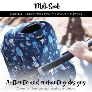 Milk Snob Original Disney 5-in-1 Cover, Winnie The Pooh, Added Privacy for Breastfeeding, Baby Car Seat, Carrier, Stroller, High Chair, Shopping Cart, Lounger Canopy - Newborn Essentials, Nursing Top