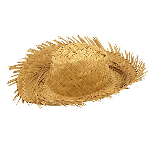 MA ONLINE Adults Beachcomber Straw Hat Mens Tropical Beach Party Fancy Dress Accessory One Size