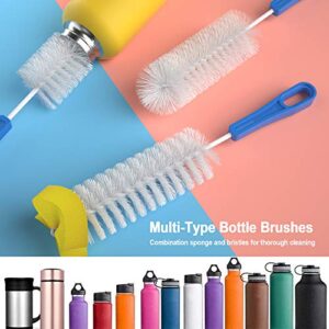 15Pcs Food Grade Multipurpose Bottle Brushes for Cleaning,Cleaner Brush,Include Straw Brush|Bottle Brush|Blind Duster|Pipe Cleaner,Small,Long,Soft,Stiff Kit for Baby Bottle,Nipple,Tube,Jar,Bird Feeder