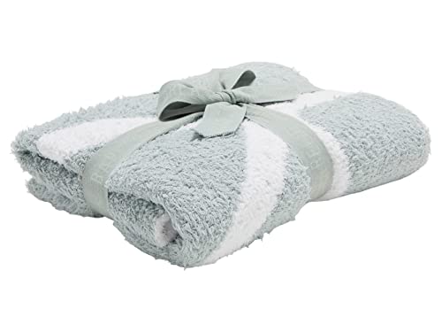 Barefoot Dreams CozyChic Starfish Blanket, Seafoam Green/White