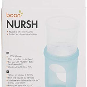 Boon, NURSH Reusable Silicone Replacement Pouch, Air-Free Feeding, 3 Months and up, 8 Ounce (Pack of 3)