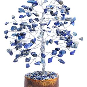 Lapis Lazuli Crystal Tree of Life - Handmade Gemstone Tree, Chakra Tree of Life, Money Tree, Feng Shui Decor, Spiritual Gift, Healing Crystal Tree, Artificial Tree, Bonsai Tree, Crystal Decoration