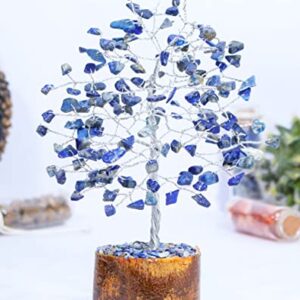 Lapis Lazuli Crystal Tree of Life - Handmade Gemstone Tree, Chakra Tree of Life, Money Tree, Feng Shui Decor, Spiritual Gift, Healing Crystal Tree, Artificial Tree, Bonsai Tree, Crystal Decoration