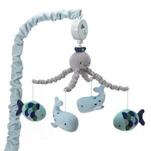 lambs & ivy oceania musical nursery crib mobile - ocean, whale, underwater theme