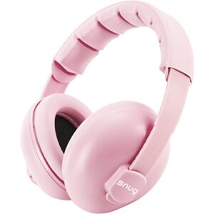 snug baby earmuffs, best toddler & infant hearing protection ages 0-2+ ear protection for babies (pink)