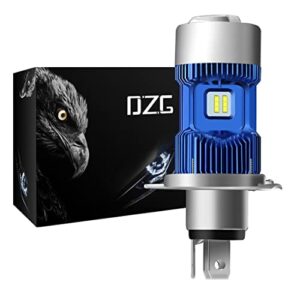 dzg h4 motorcycle led headlight bulb 9003 hb2 hs1 p43t 6500k high low beam light conversion kit 2 yr warranty, 1 pack